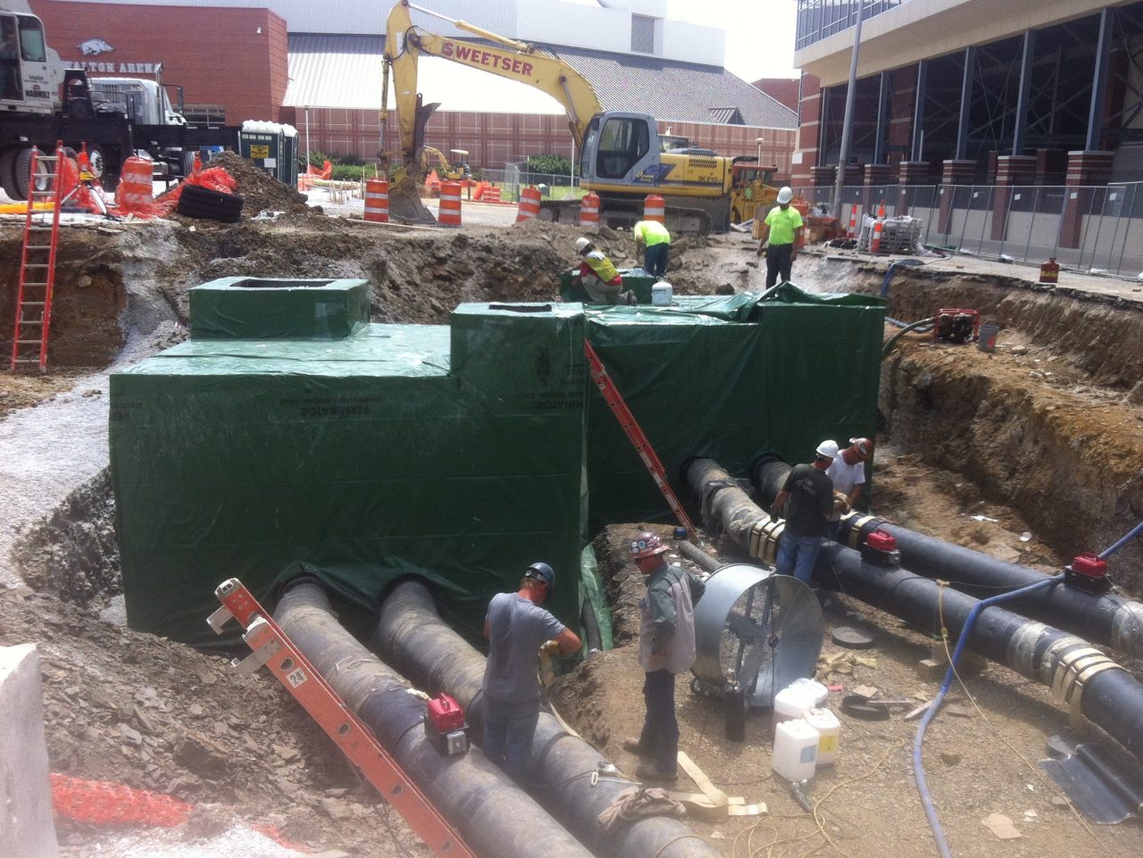 University of Arkansas LeRoy Pond Chiller Site Utilities | Mountain ...